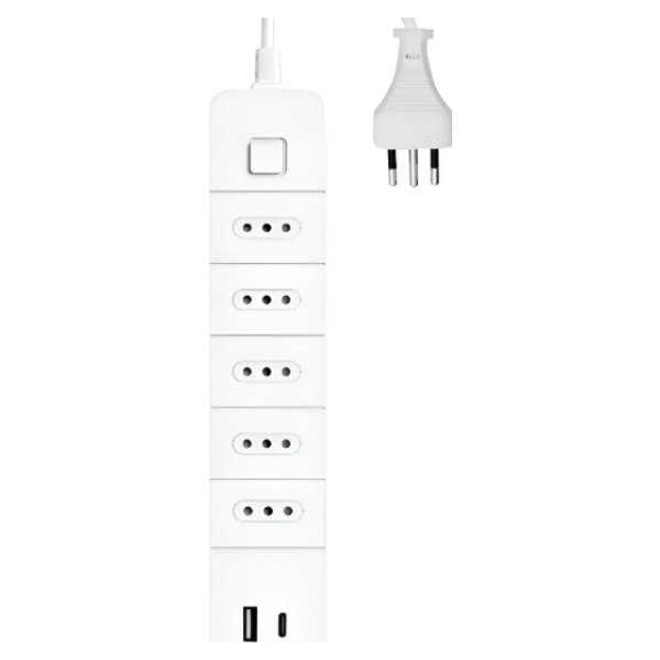 ALARGADOR ELÉCTRICO IRM 5 TOMAS USB TIPO C 1.5M BLANCO - Grenelectronic ...